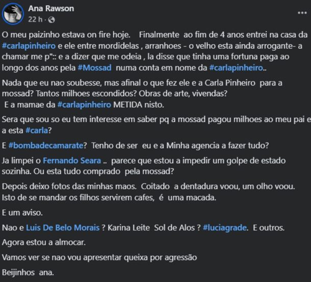 As mensagens macabras da filha de José Anes antes de o tentar matar ...